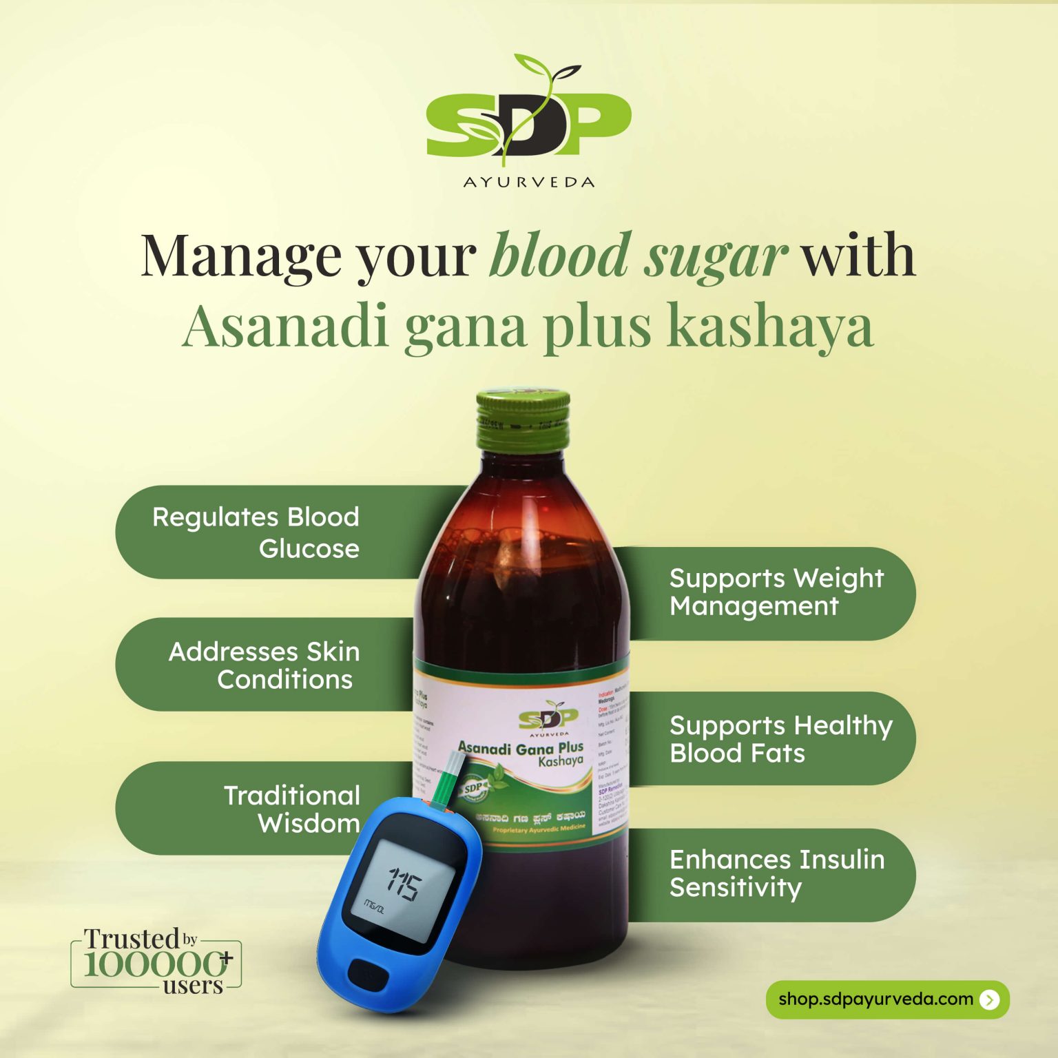 Asanadi Gana Plus Kashaya - Diabetes Relief - SDP Ayurveda