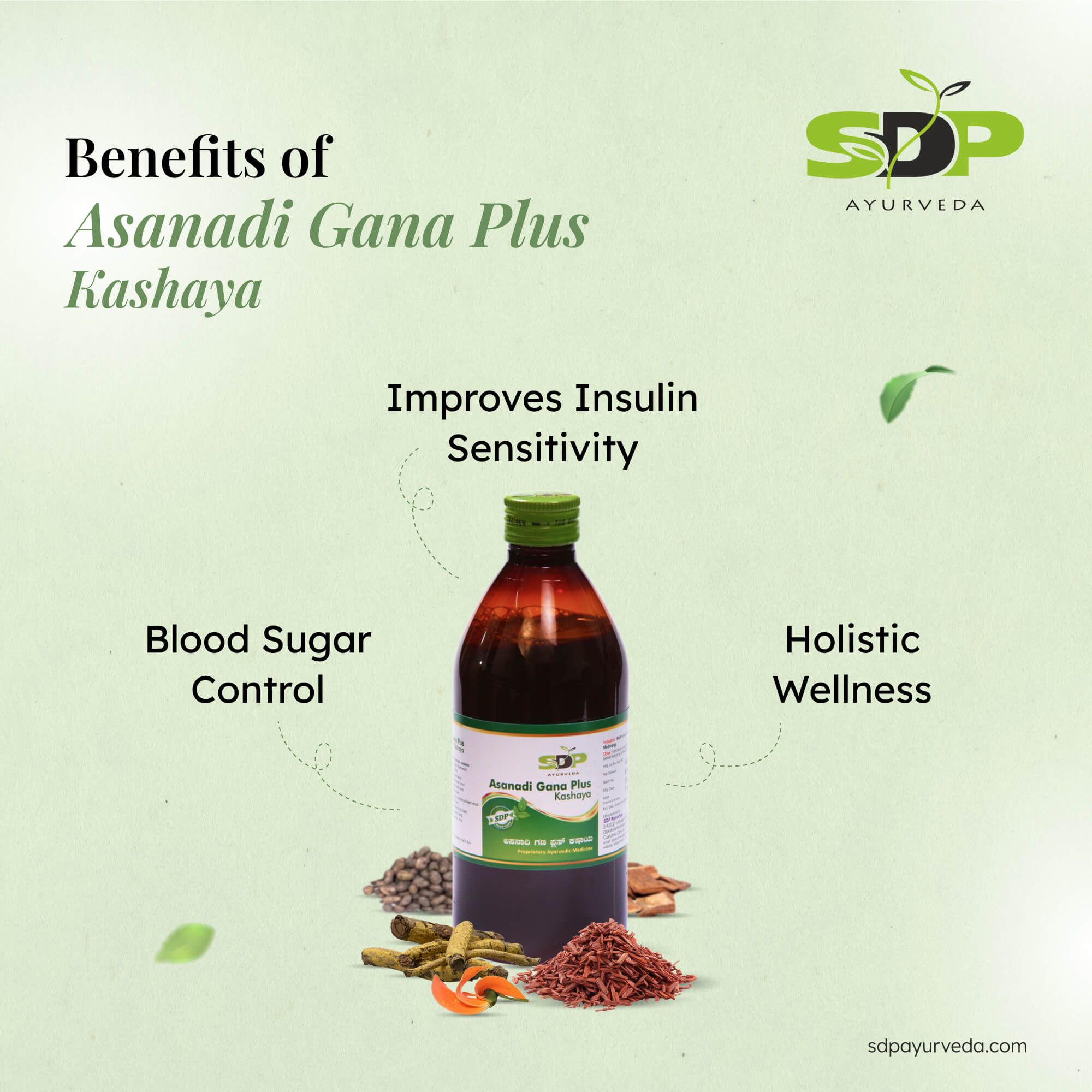 Asanadi Gana Plus Kashaya - Diabetes Relief - SDP Ayurveda