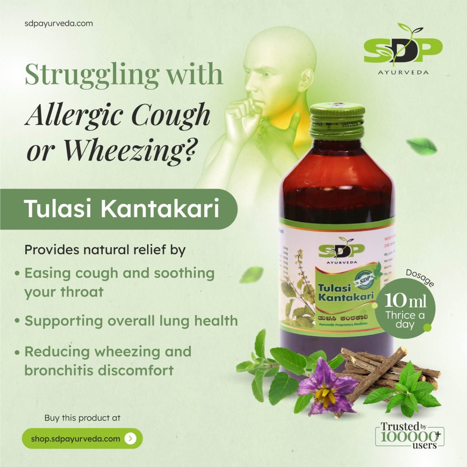 Tulasi Kantakari - Cough & Cold Wheezing Relief - SDP Ayurveda